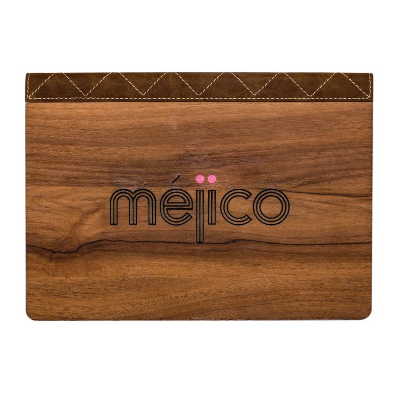 Leather, Metal and Wood Combo Menu Cover – PHS