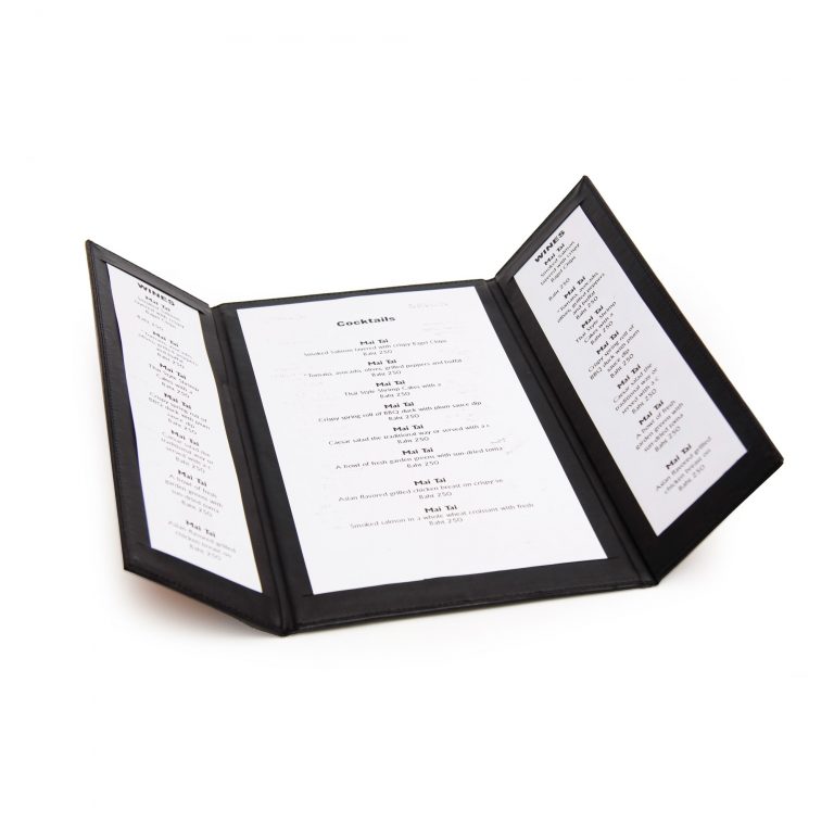 Paper & Vegan Leather Menu Cover – PHS